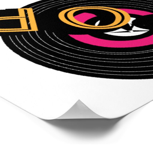 Retro Vinyl Records Pop Music Theme Poster | Zazzle