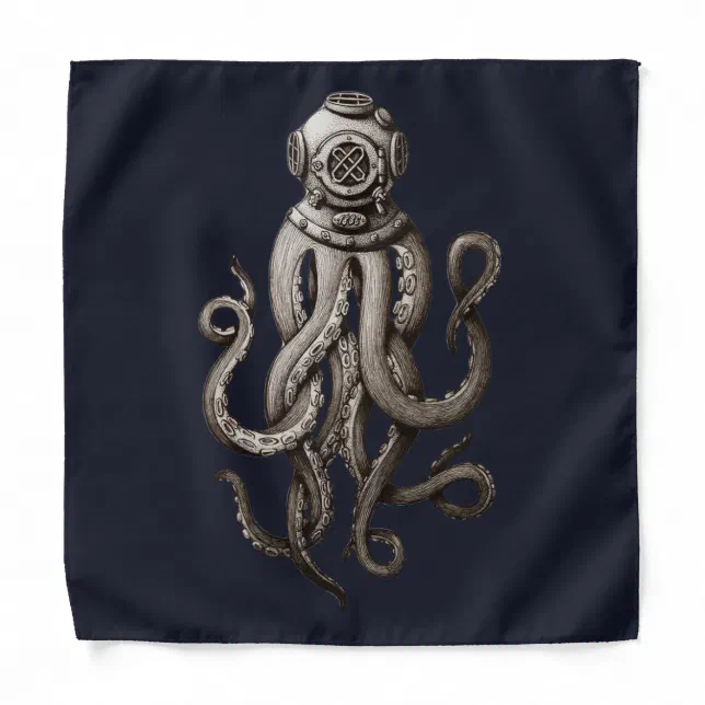 Retro ViSCUBA Deep Sea Divers Sea Monster Bandana | Zazzle