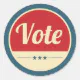 Retro Vote Election Classic Round Sticker | Zazzle