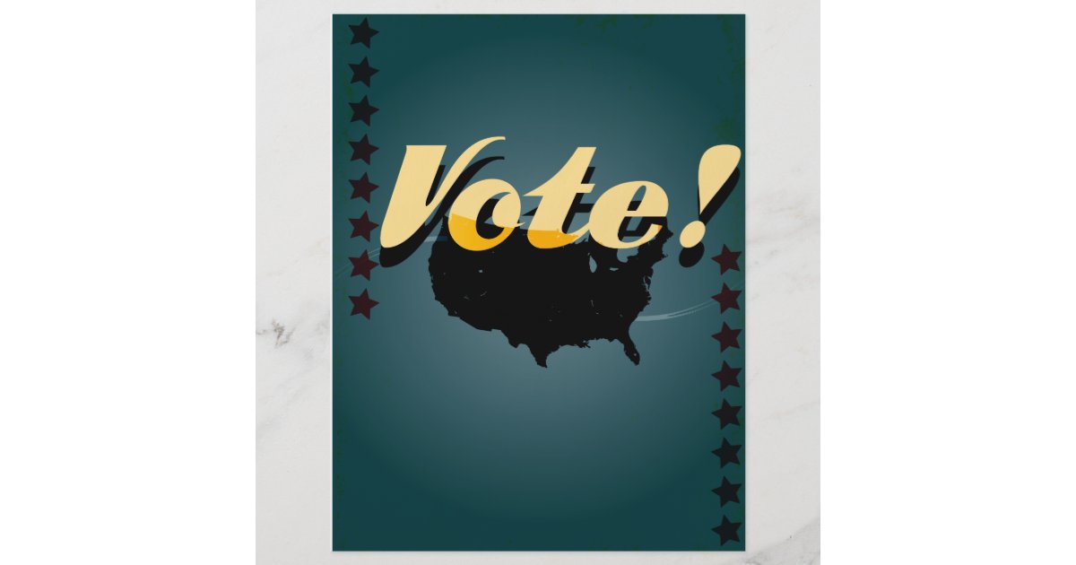 retro voting poster flyer | Zazzle
