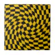 Retro Warped Black Yellow Checks Checkered Ceramic Tile | Zazzle