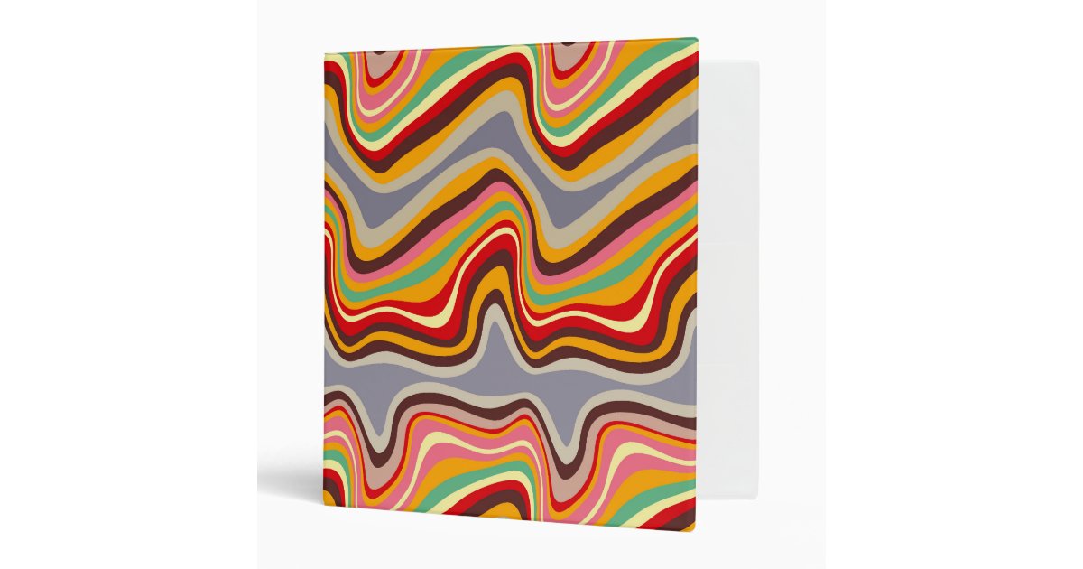 retro wave disco 3 ring binder | Zazzle