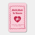 Retro Wavy Match Made In Heaven Cupid Wedding | Zazzle