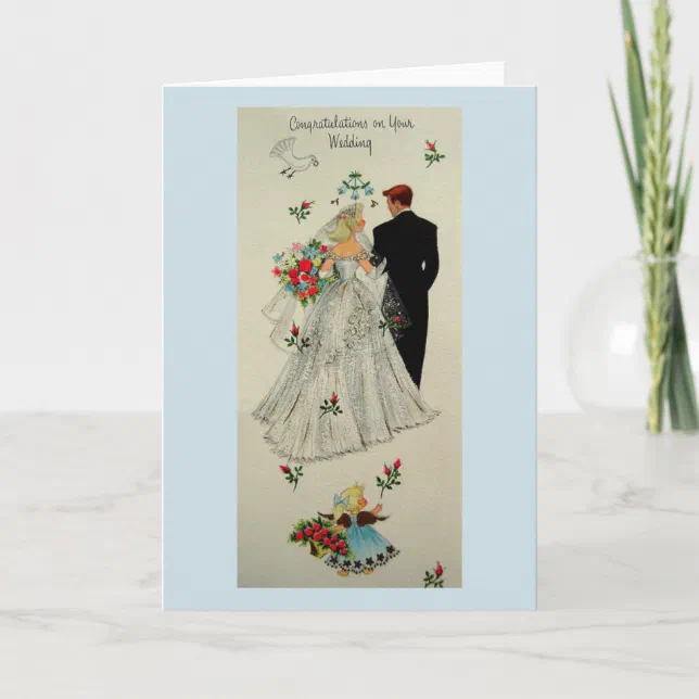 Retro Wedding Greeting Card | Zazzle