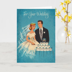 Retro Wedding Greeting Card | Zazzle