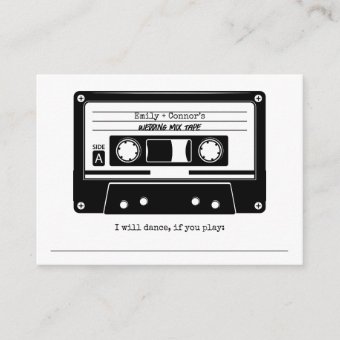 Retro Wedding Song Request Insert Card | Zazzle