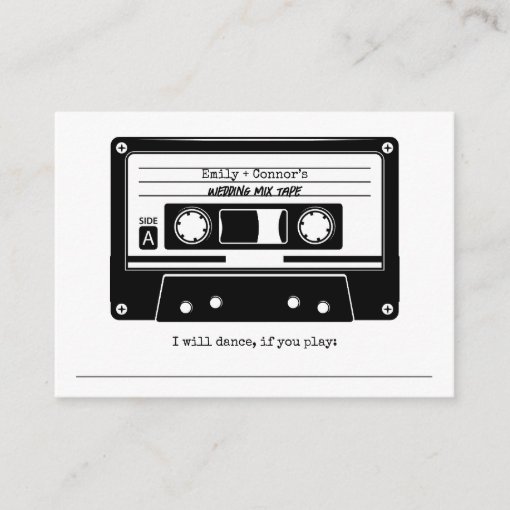 Retro Wedding Song Request Insert Card | Zazzle