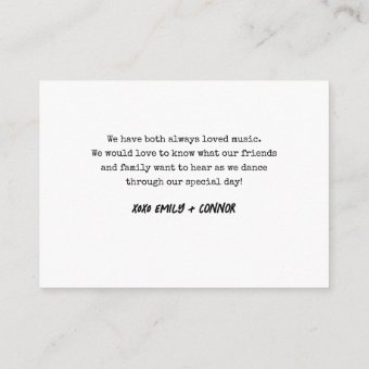 Retro Wedding Song Request Insert Card | Zazzle