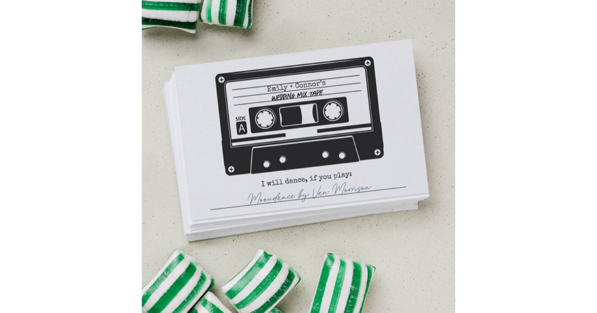 Retro Wedding Song Request Insert Card | Zazzle
