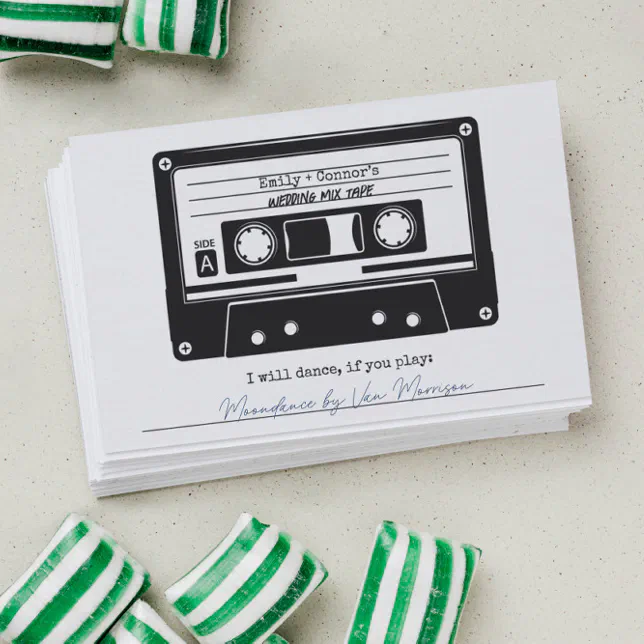 Retro Wedding Song Request Insert Card | Zazzle