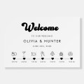 Retro Wedding Timeline Welcome Sign | Zazzle