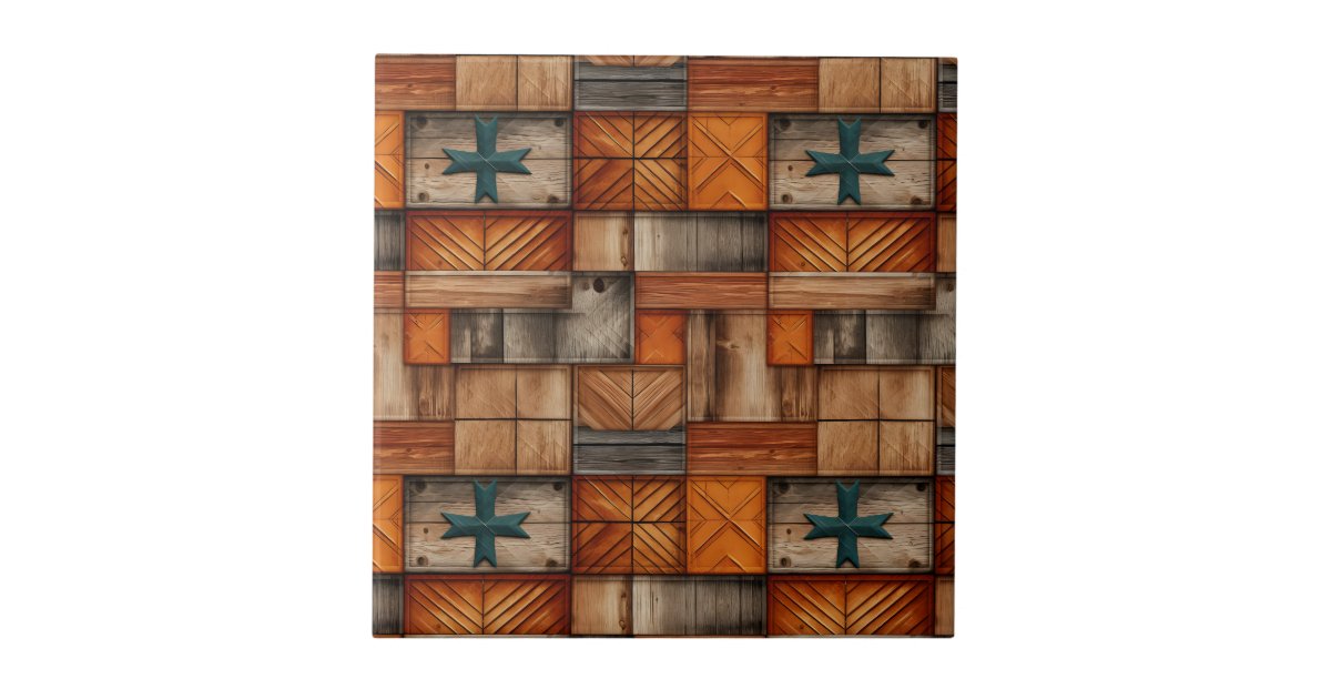 Retro Western Ceramic Tile | Zazzle