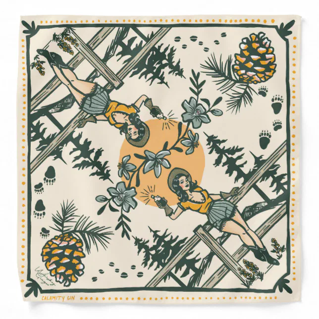 Retro Western Rodeo Cowgirl Texas Yeehaw Bandana | Zazzle