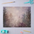 Retro Winter Pine Tree Forest Decoupage Tissue Paper | Zazzle