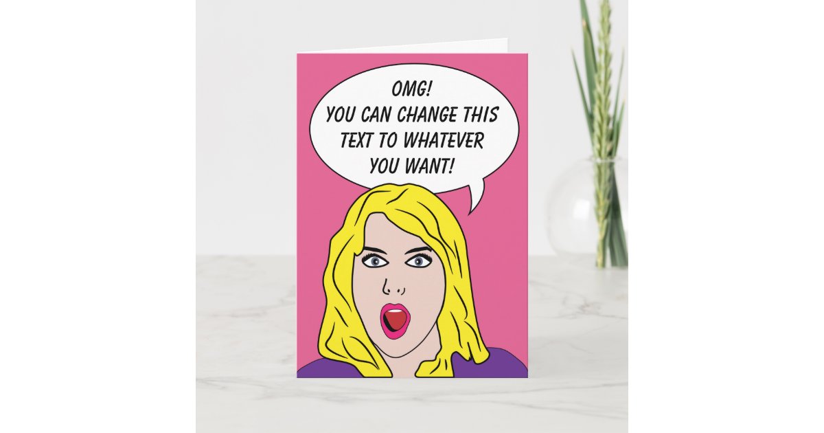 RETRO WOMAN custom greeting card | Zazzle.com