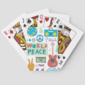 Retro World Peace Icons Playing Cards | Zazzle