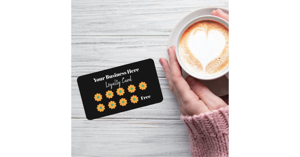 Retro Yellow Daisy Business Loyalty Card | Zazzle