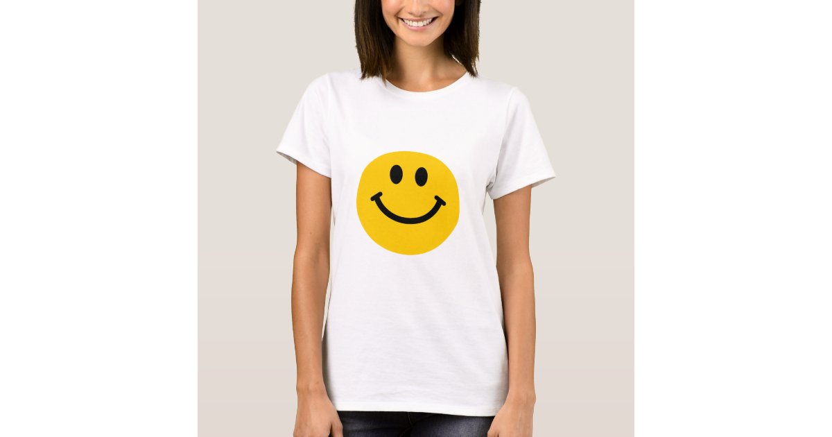Retro Yellow Happy Face T-Shirt | Zazzle