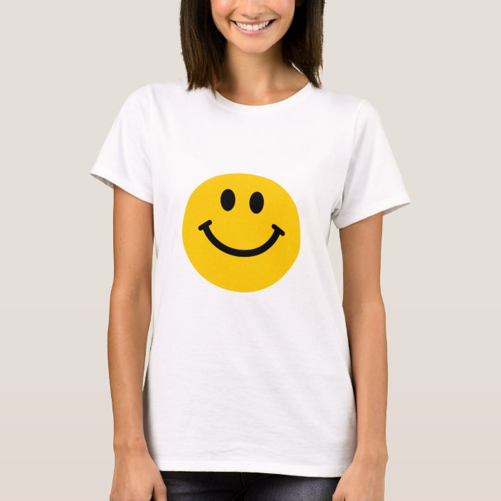 Retro Yellow Happy Face T-Shirt | Zazzle.com