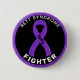 Rett Syndrome Fighter Ribbon Black Button | Zazzle