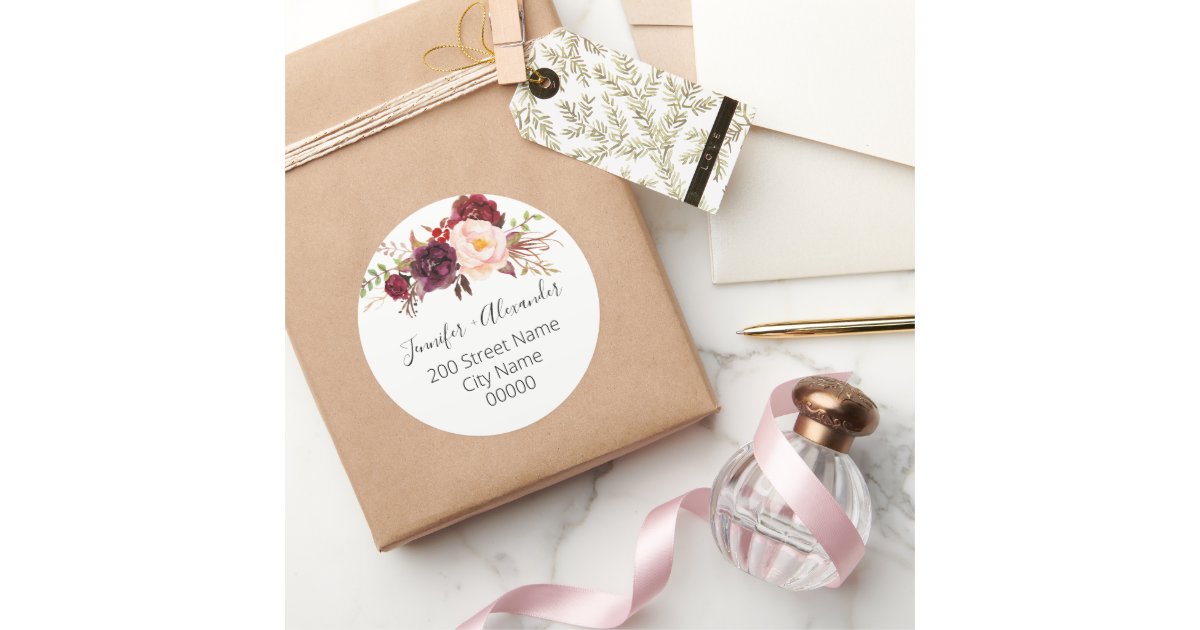 Return address classic round sticker | Zazzle