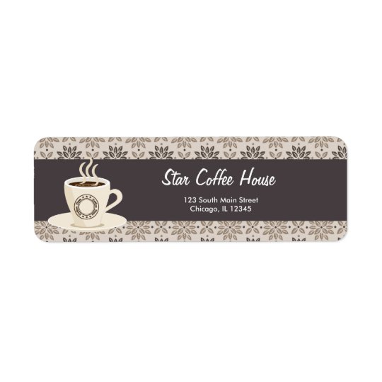 Return Address Coffee House Label | Zazzle.com