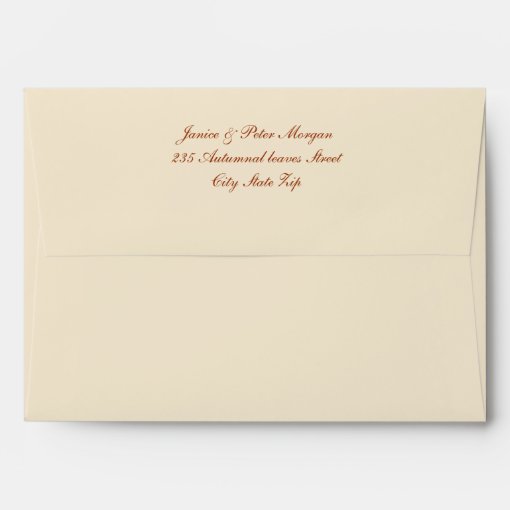 Return address Envelope for 5x7 size Invitation | Zazzle