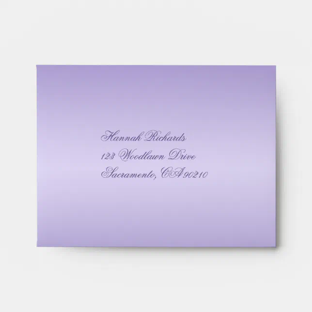 Return Address Envelope for Reply Card | Zazzle