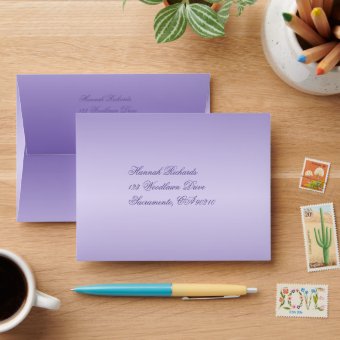 Return Address Envelope for Reply Card | Zazzle