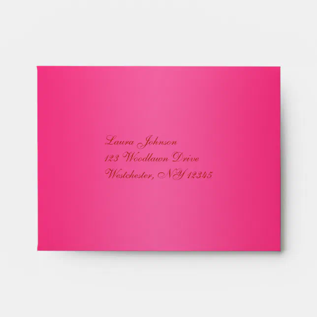 Return Address Envelope for Reply Card | Zazzle