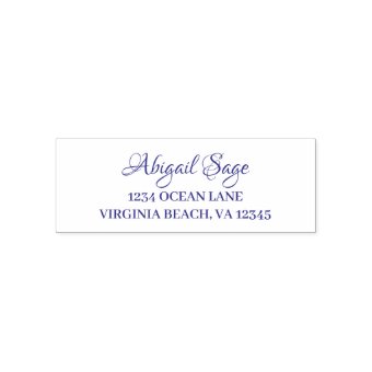 Return Address - Fancy Script + Modern Print Font Self-inking Stamp ...