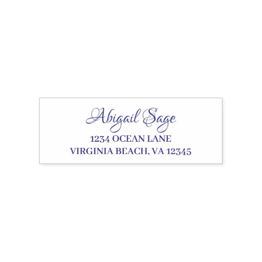 Return Address - Fancy Script + Modern Print Font Self-inking Stamp ...