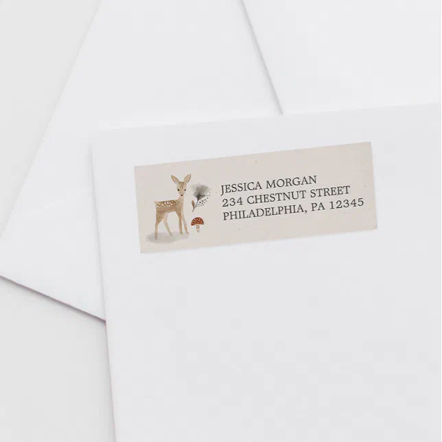 Return Address Label Boho Woodland | Zazzle