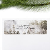 Return Address Label Snow Scene Christmas trees | Zazzle