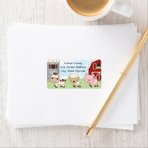 Return Address Labels │ Barnyard Farm | Zazzle