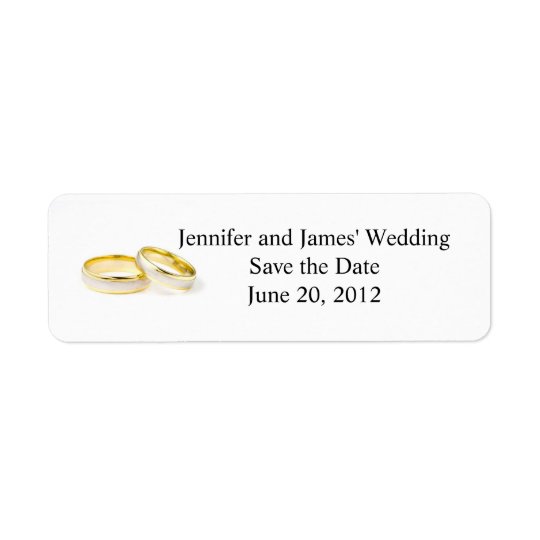 Return Address Labels Clipart Wedding Rings | Zazzle.com
