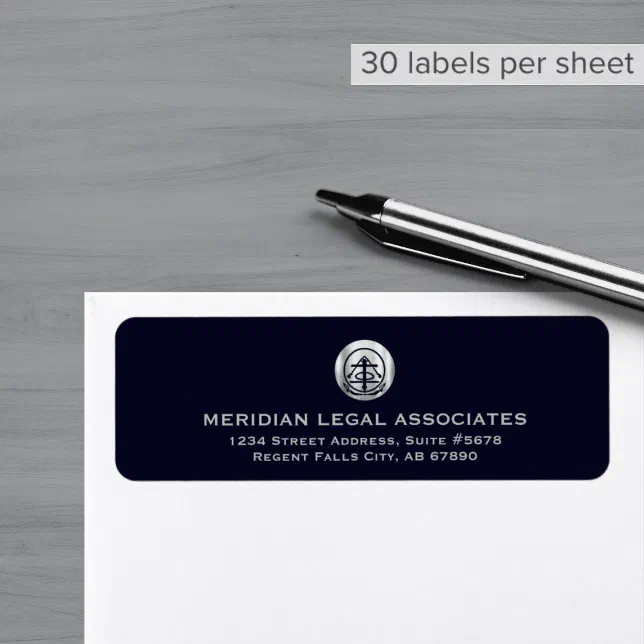 Return Address Labels for Law Firms with Logo | Zazzle