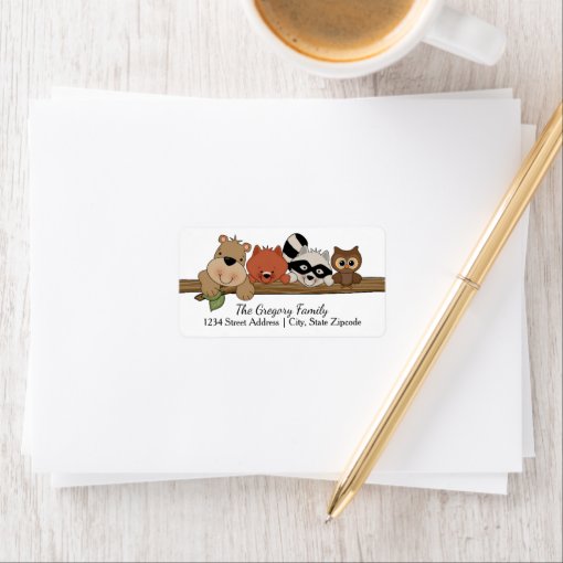 Return Address Labels │ Forest Animals | Zazzle