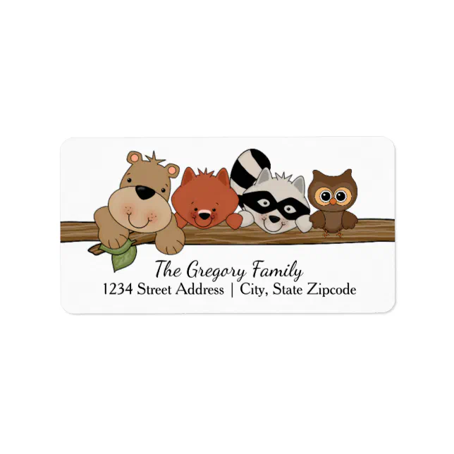 Return Address Labels │ Forest Animals | Zazzle