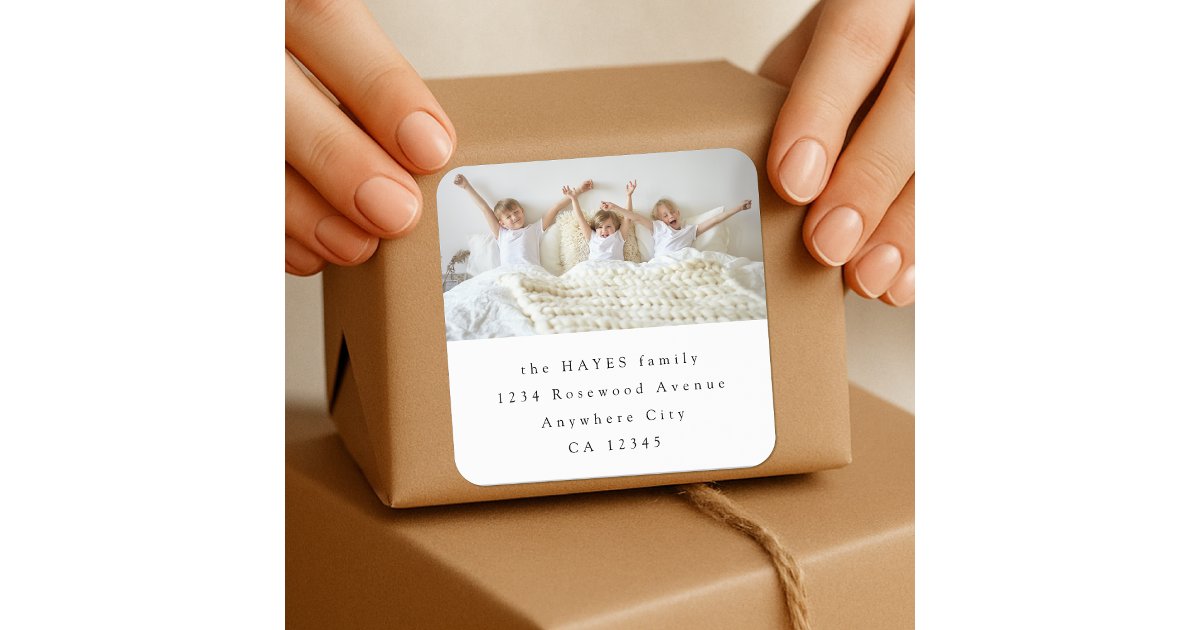 Return Address Labels | Photo Mail Sticker Roll | Zazzle