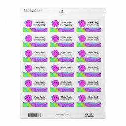 Return Address Labels │ Smiley Face Tie Dye | Zazzle