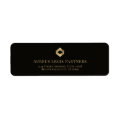 Return Address Labels with Gold Logo | Zazzle