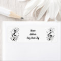 **RETURN ADDRESS LABELS** WITH MUSICAL NOTES LABEL | Zazzle