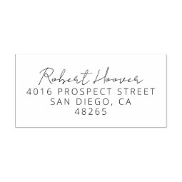 Return Address Modern Minimalist Handwritten Rubber Stamp | Zazzle