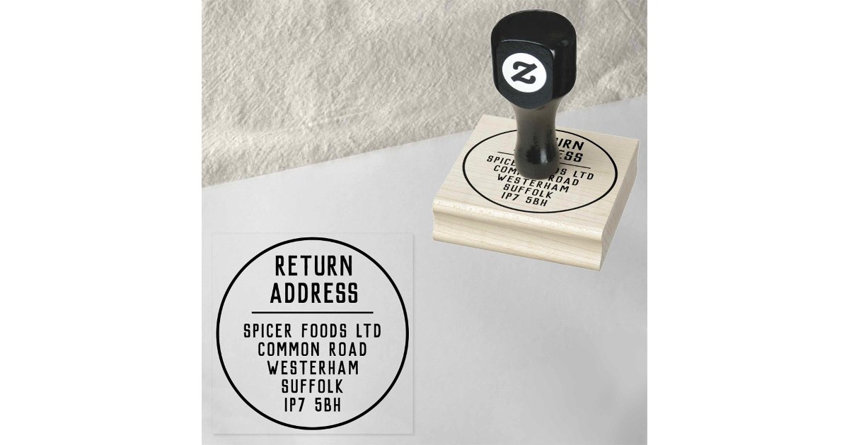 Return Address Rubber Stamp | Zazzle