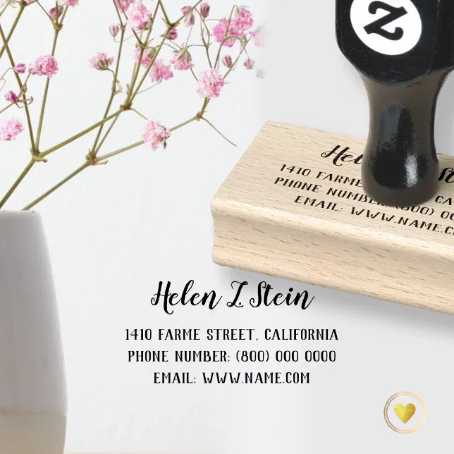 return address rubber stamp | Zazzle