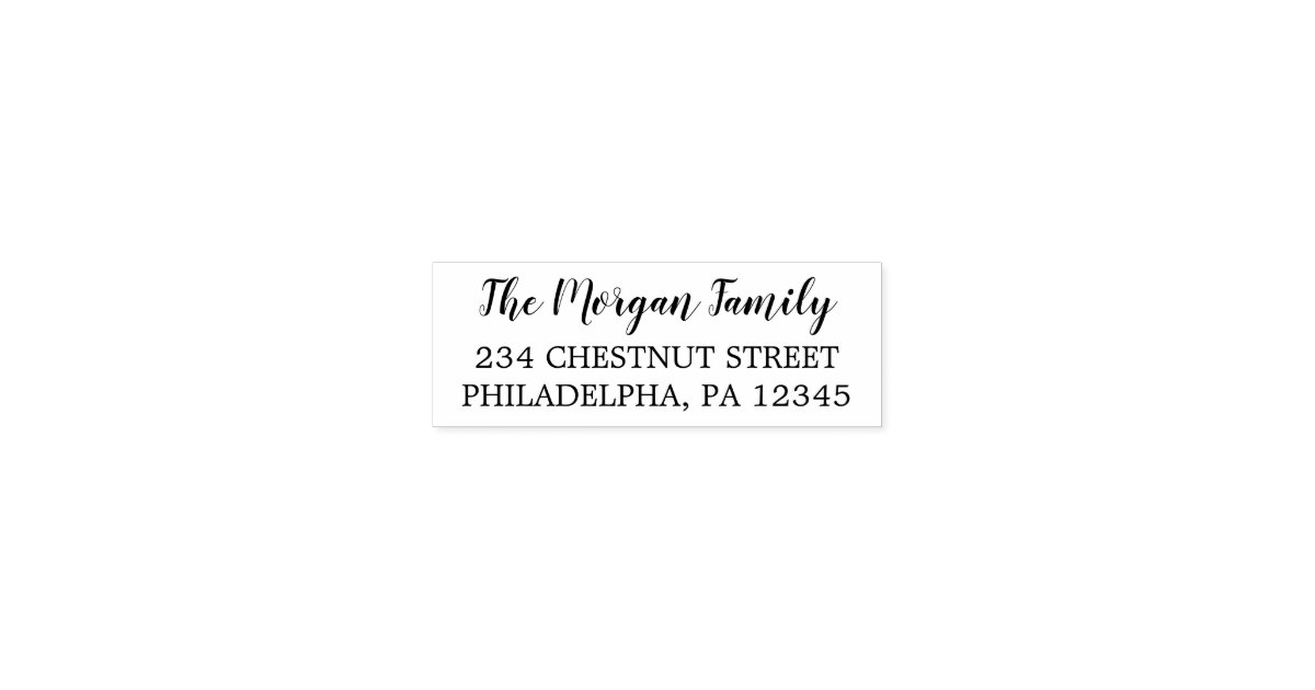 Return address rubber stamp | Zazzle
