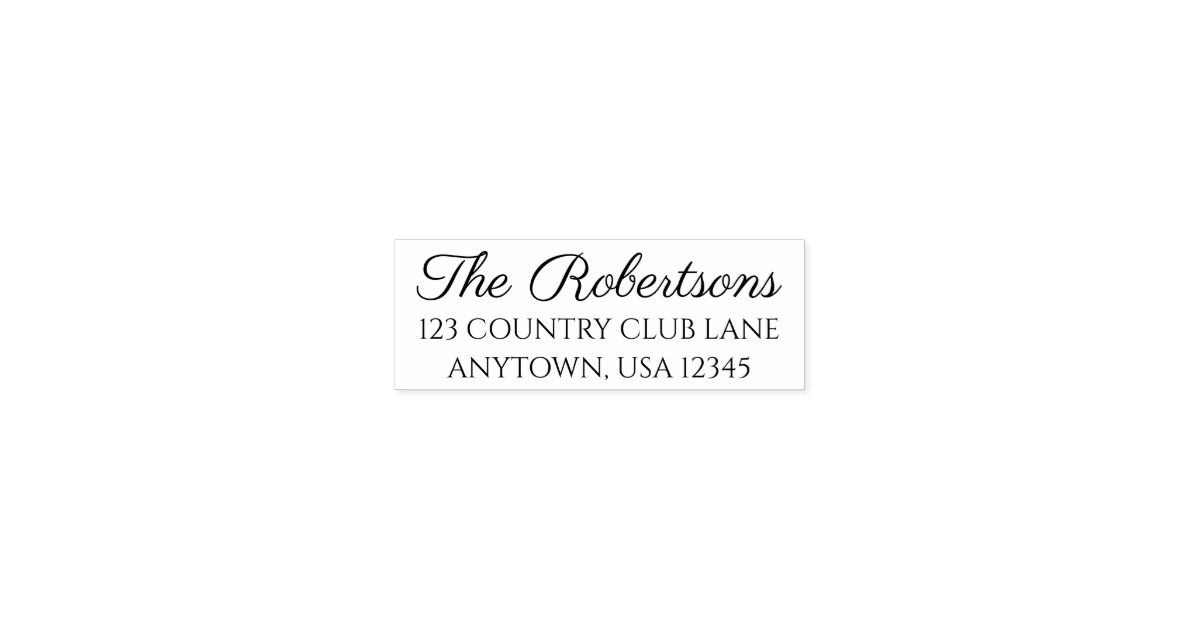 Return Address Rubber Stamp | Zazzle