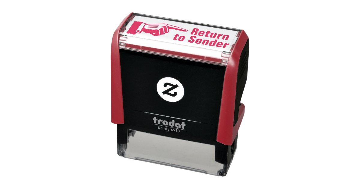 Return to Sender Finger Pointing Vintage Mail Self-inking Stamp | Zazzle