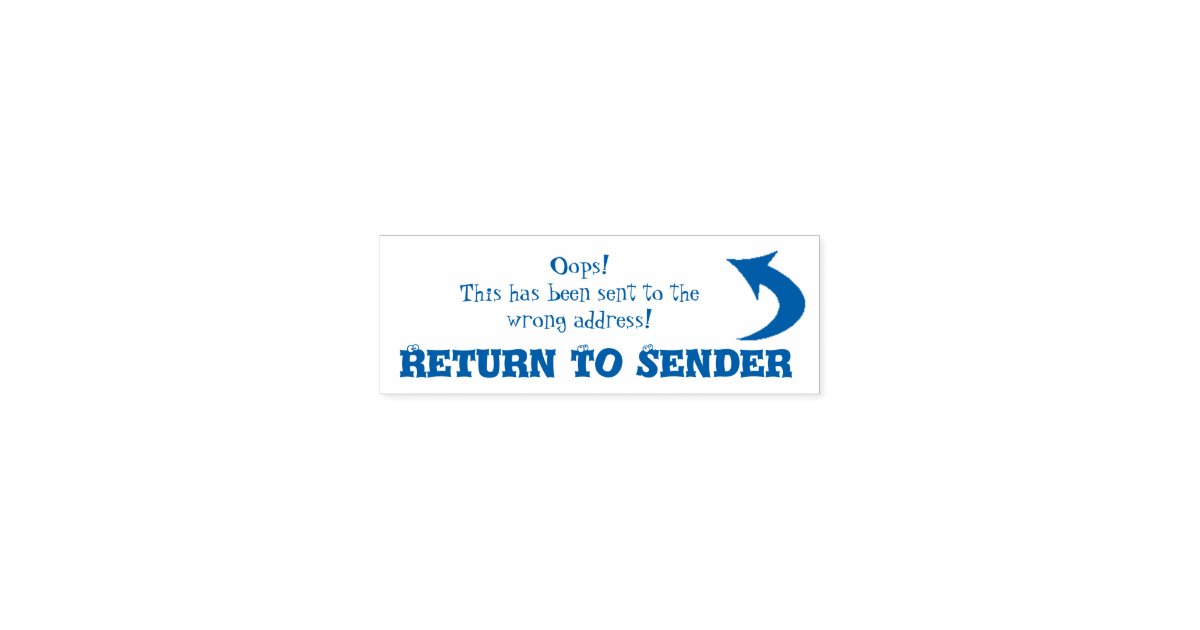 Return to Sender fun stamp | Zazzle
